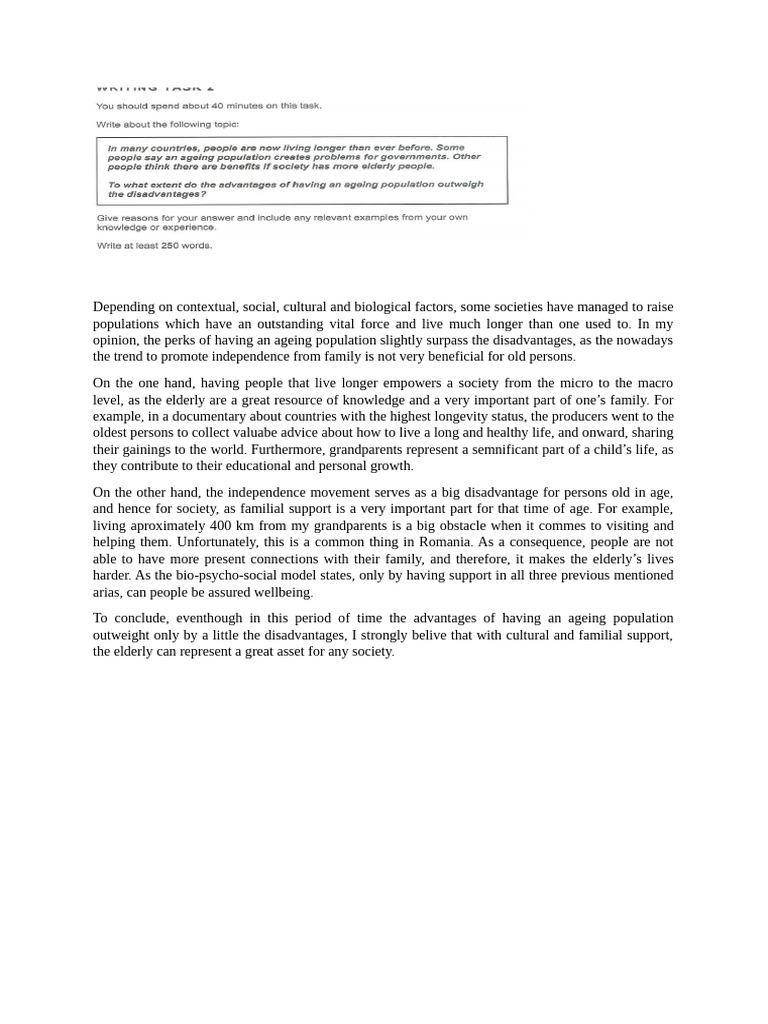 writing task 2 - elders | PDF