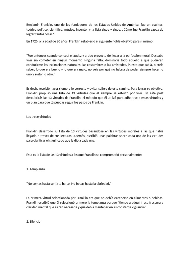 Benjamin Franklin 1 | PDF