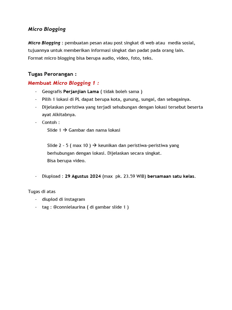 Standard Penulisan Micro Blogging 2024 | PDF