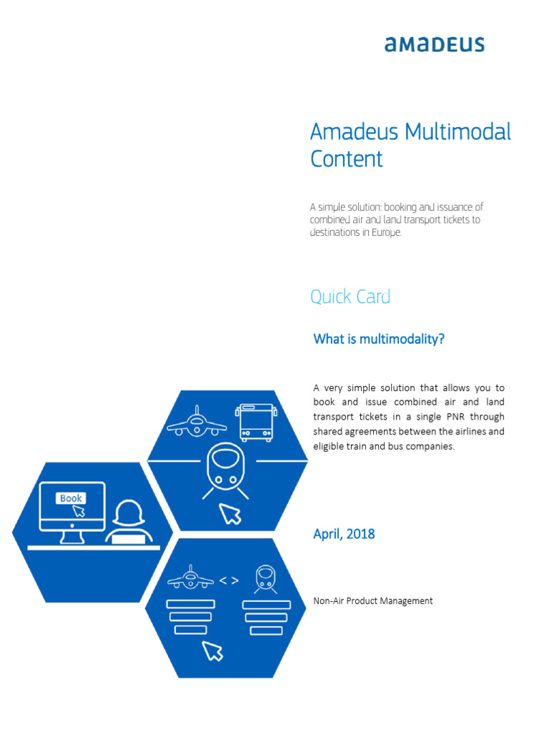 Amadeus Multimodal Quick Card | PDF
