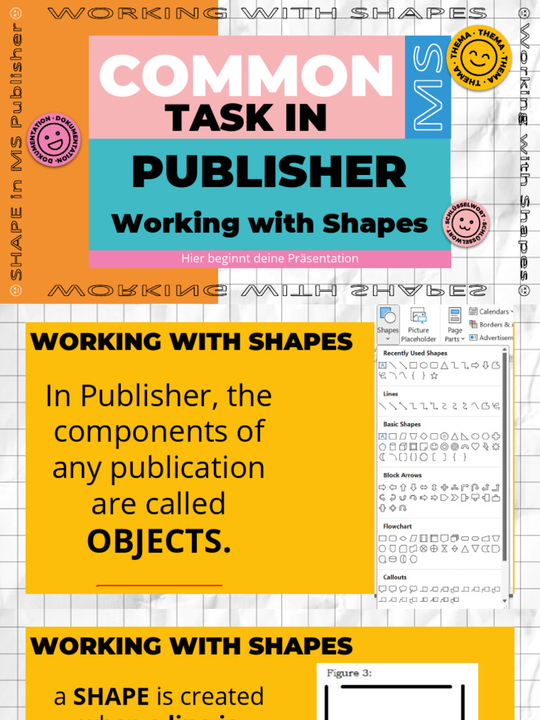 w4 Common Task in Publisher Shapes | PDF