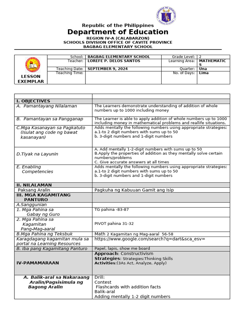 Math 2 Q1 Week 7 Day 1 | PDF
