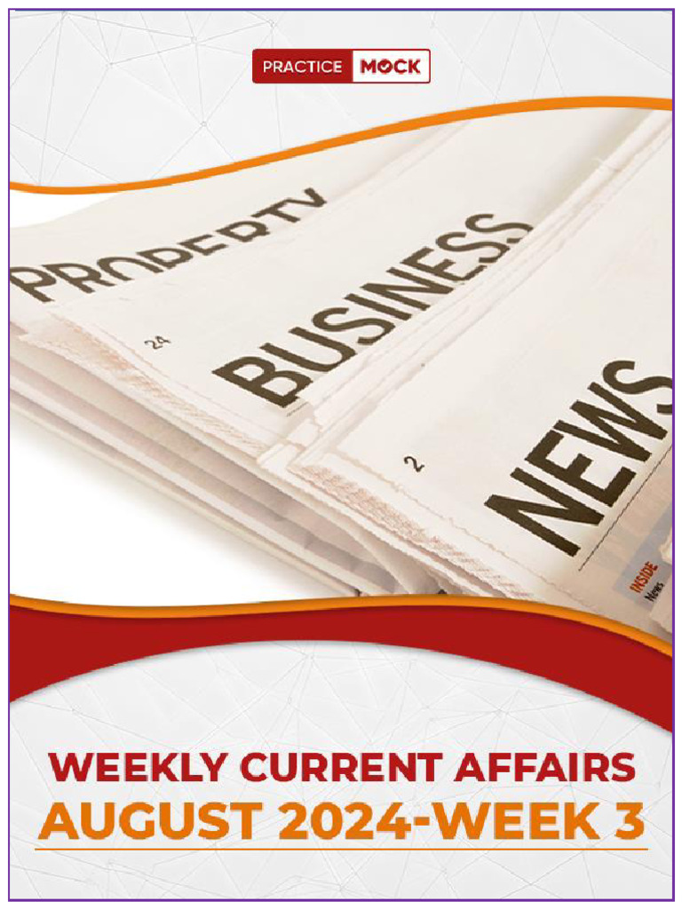 Weekly Current Affairs August 2024 Week 03 | PDF