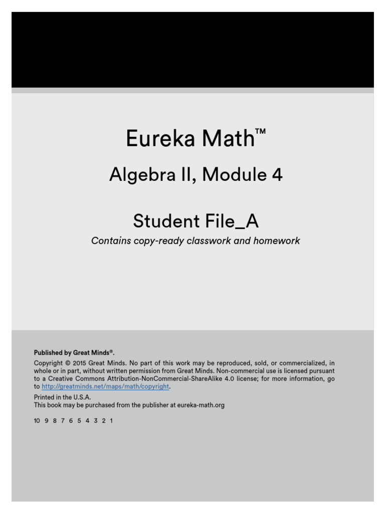 Algebra 2 Module 4 Student Edition | PDF