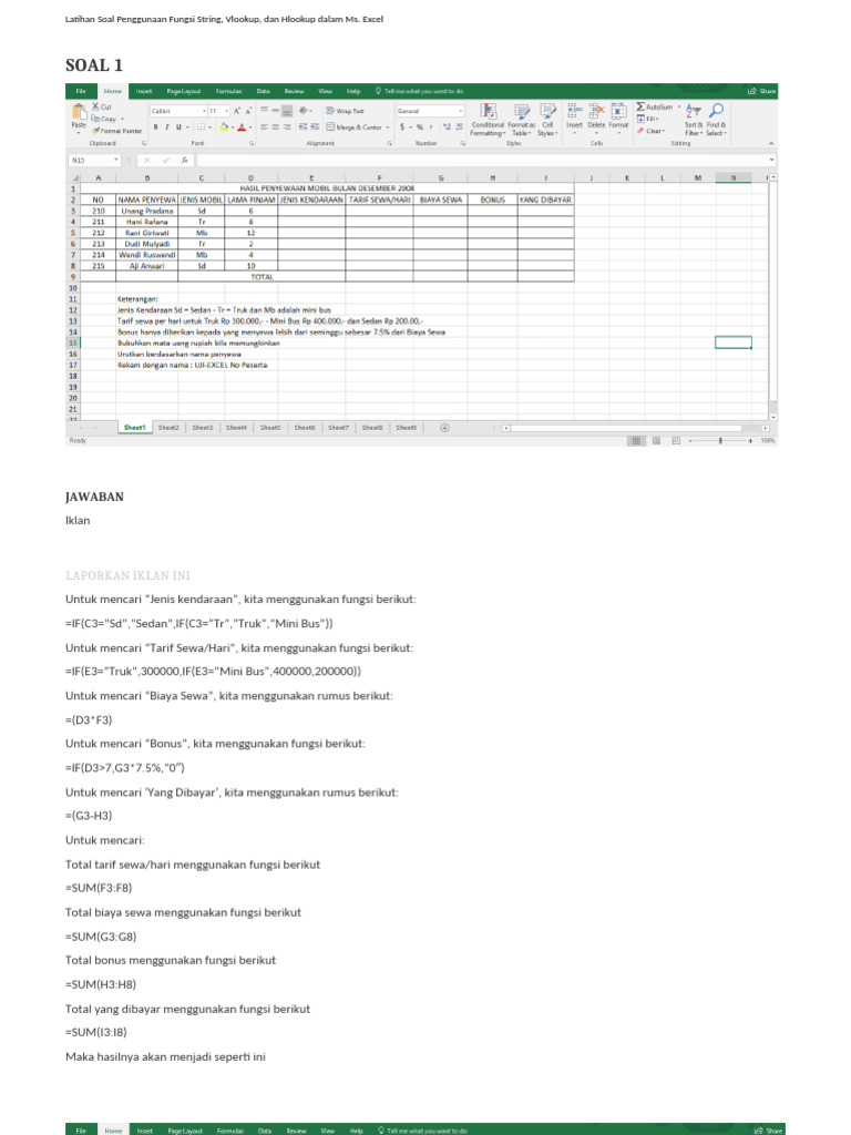 Latihan Soal Penggunaan Fungsi String | PDF