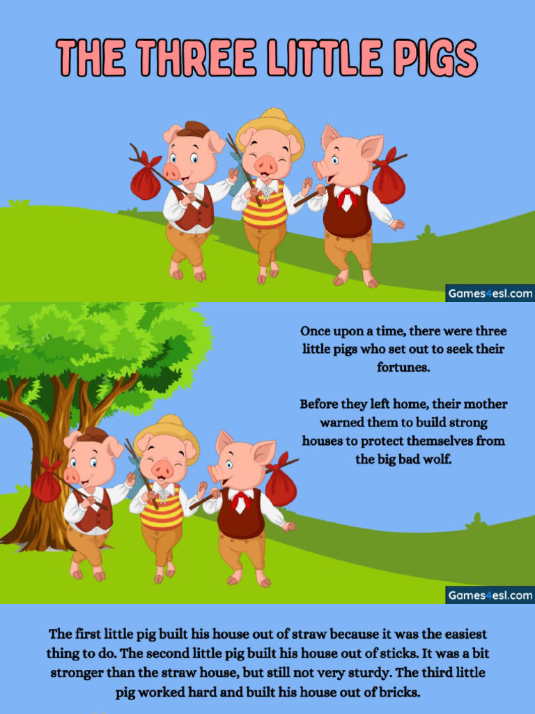 The Three Little Pigs Story | PDF
