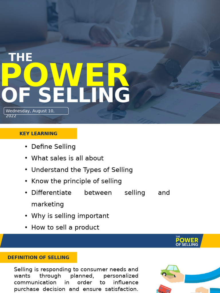 The Power of Selling | PDF