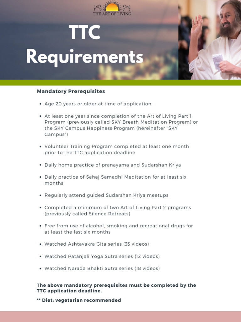 TTC App Req 2024 | PDF