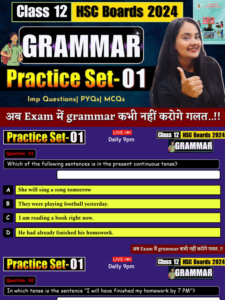 English Tenses Quiz Questions | PDF | Perfect (Grammar) | Language Mechanics