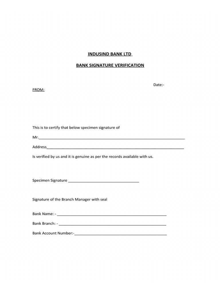 Bank Signature Verification | PDF