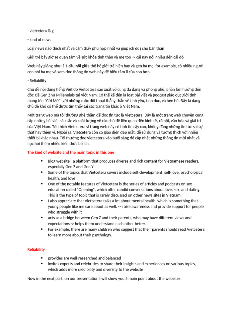 Vietcetera Là Gì | PDF