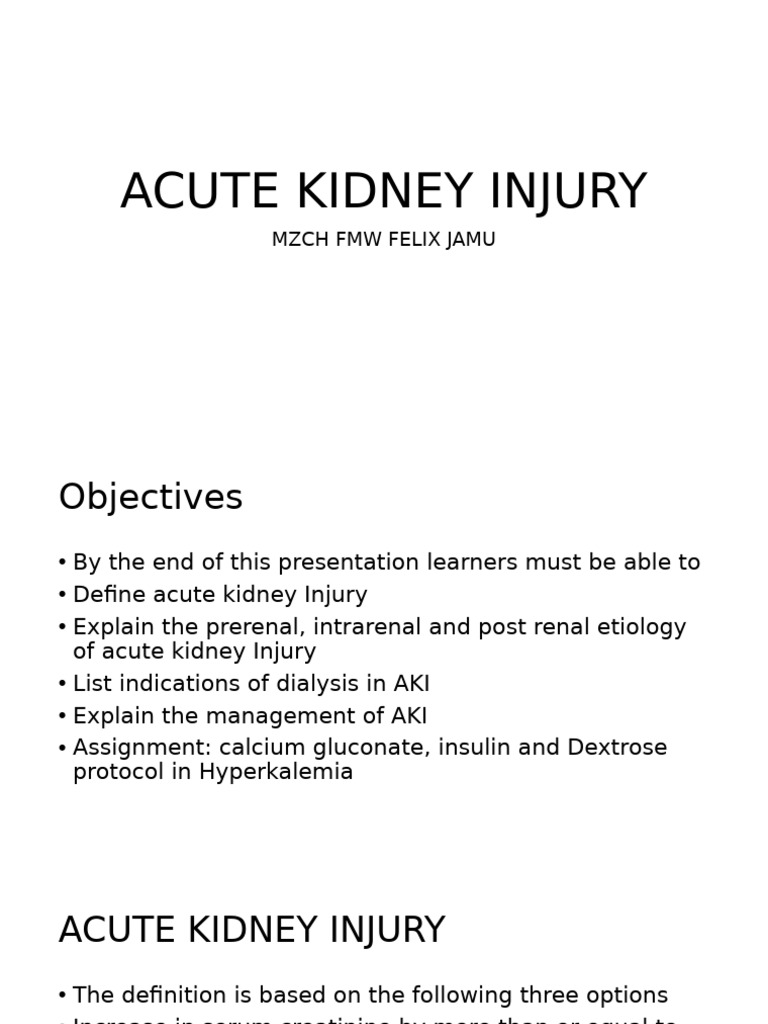 Acute Kidney Injury | PDF