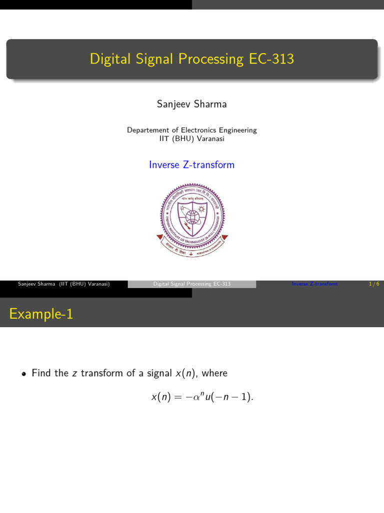 Z-Transform Examples | PDF