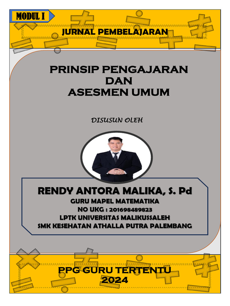 Modul 1 Prinsip Pengajaran Dan Asesmen Umum-Rendy Antora Malika | PDF
