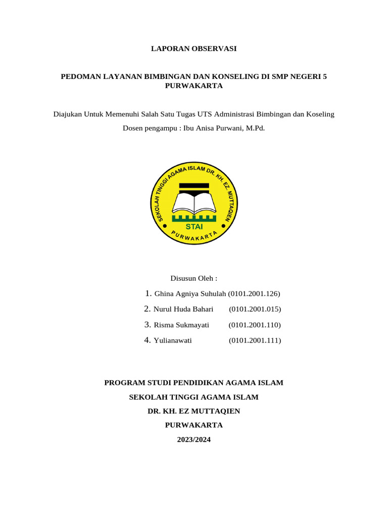 Laporan Observasi Adm Bk-Kel 6 | PDF