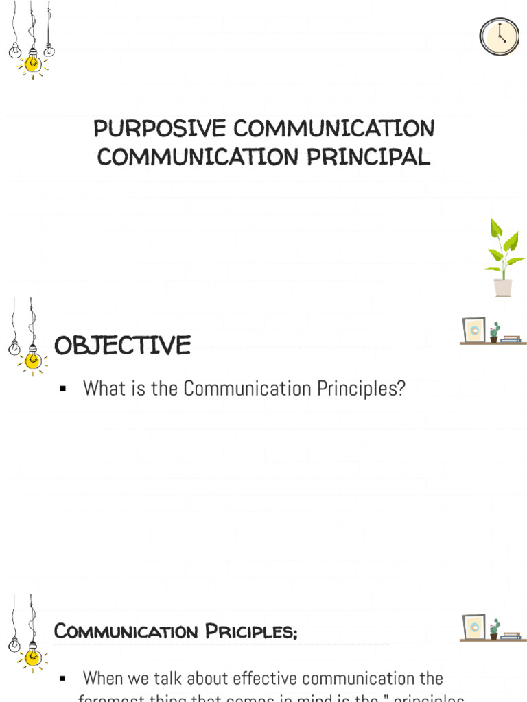 Purpose Communication (Communication Principles) | PDF