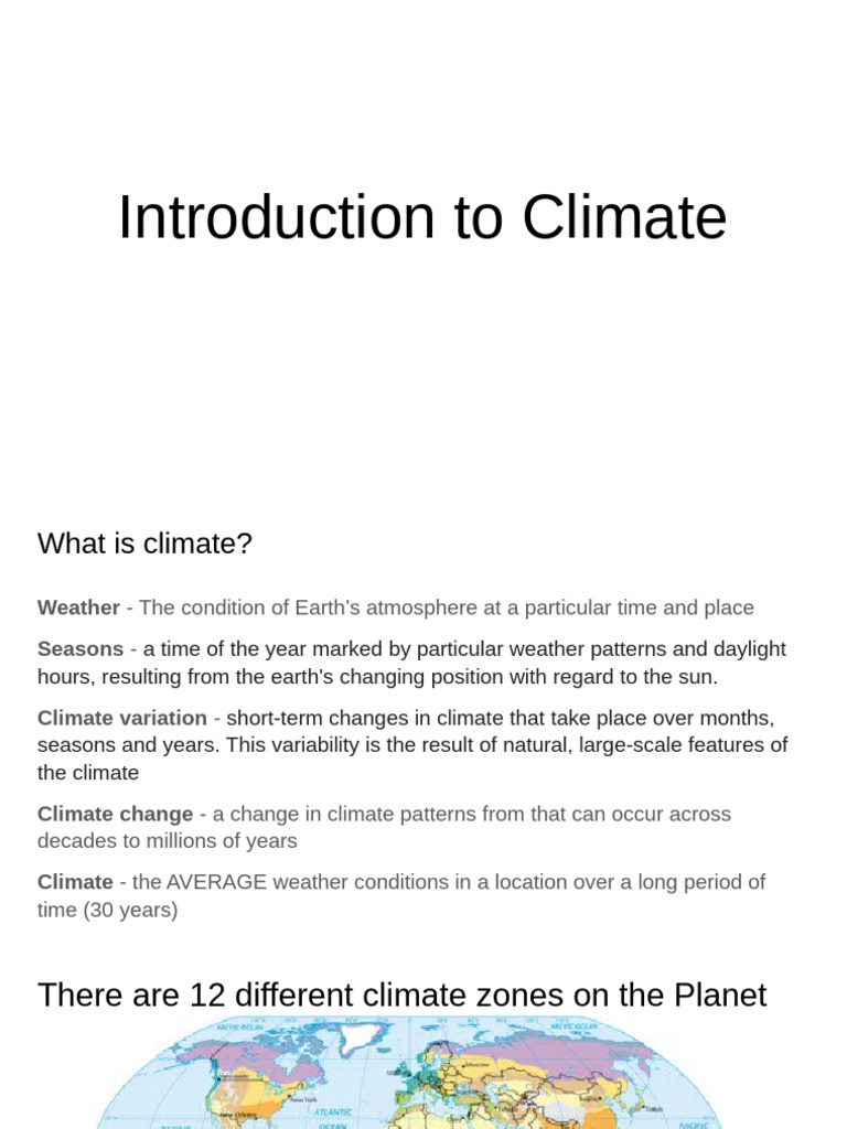 00 Climate Intro PP | PDF