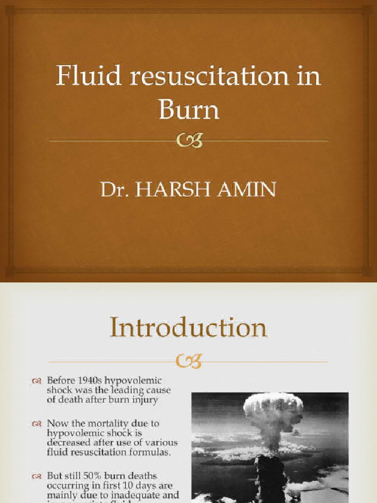 Fluid Resuscitation in Burn | PDF