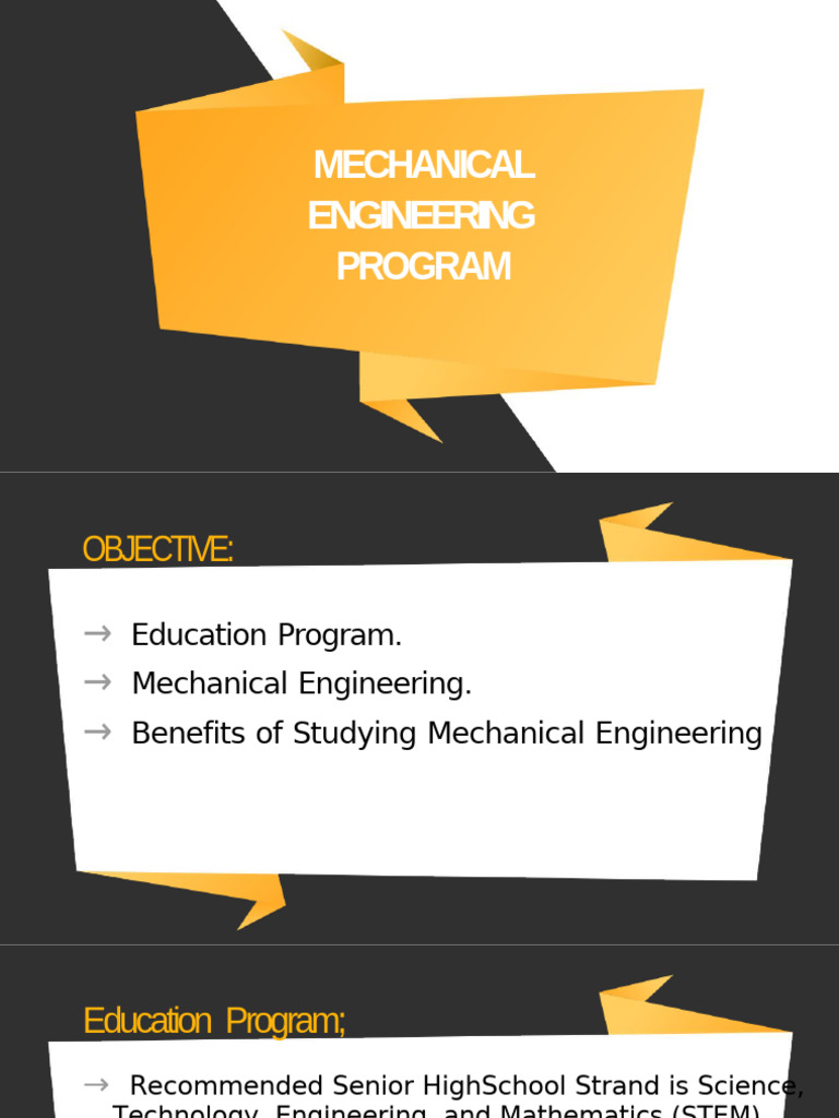 Mechanical Engineering Program | PDF