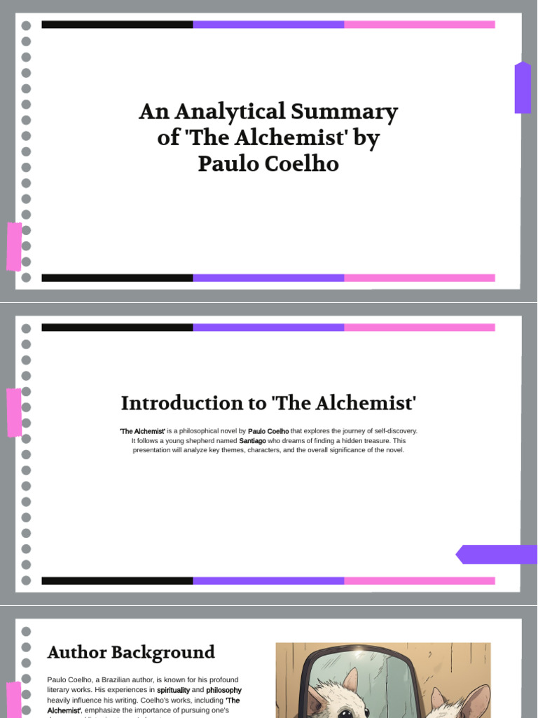 Slidesgo An Analytical Summary of The Alchemist by Paulo Coelho 20240725144117L7Wl | PDF