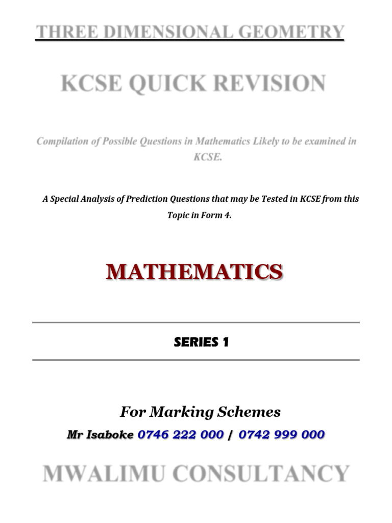 F4 Three Dimensional Geometry Q | PDF