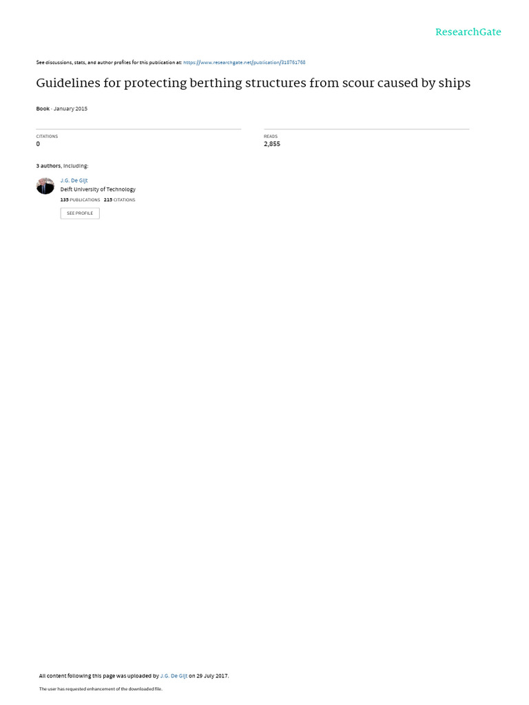 Guidelines For Protecting Berthing Structures From Scour Caused by ...