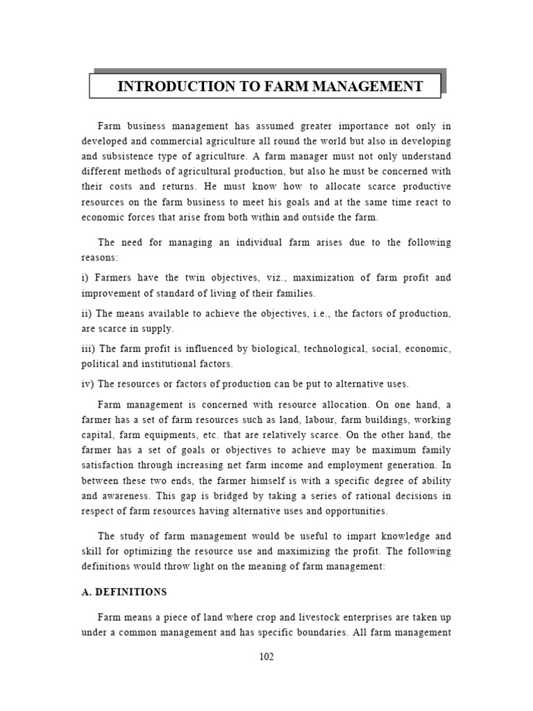 1 Farm Management | PDF