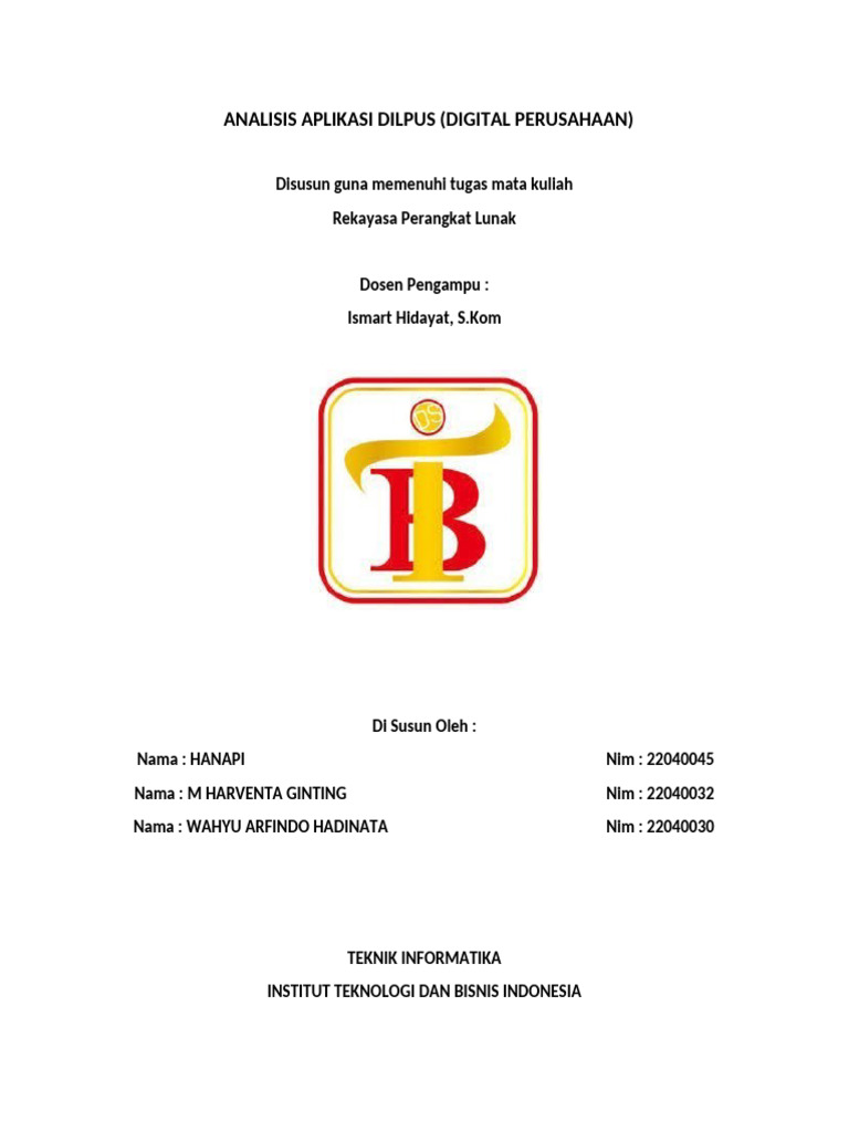Analisis Aplikasi Dilpus | PDF
