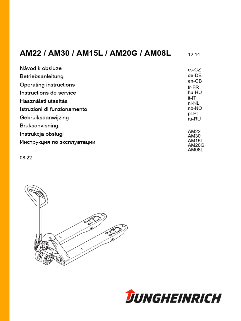 AM22 / AM30 / AM15L / AM20G / AM08L: CS-CZ de-DE en-GB FR-FR hu-HU it ...