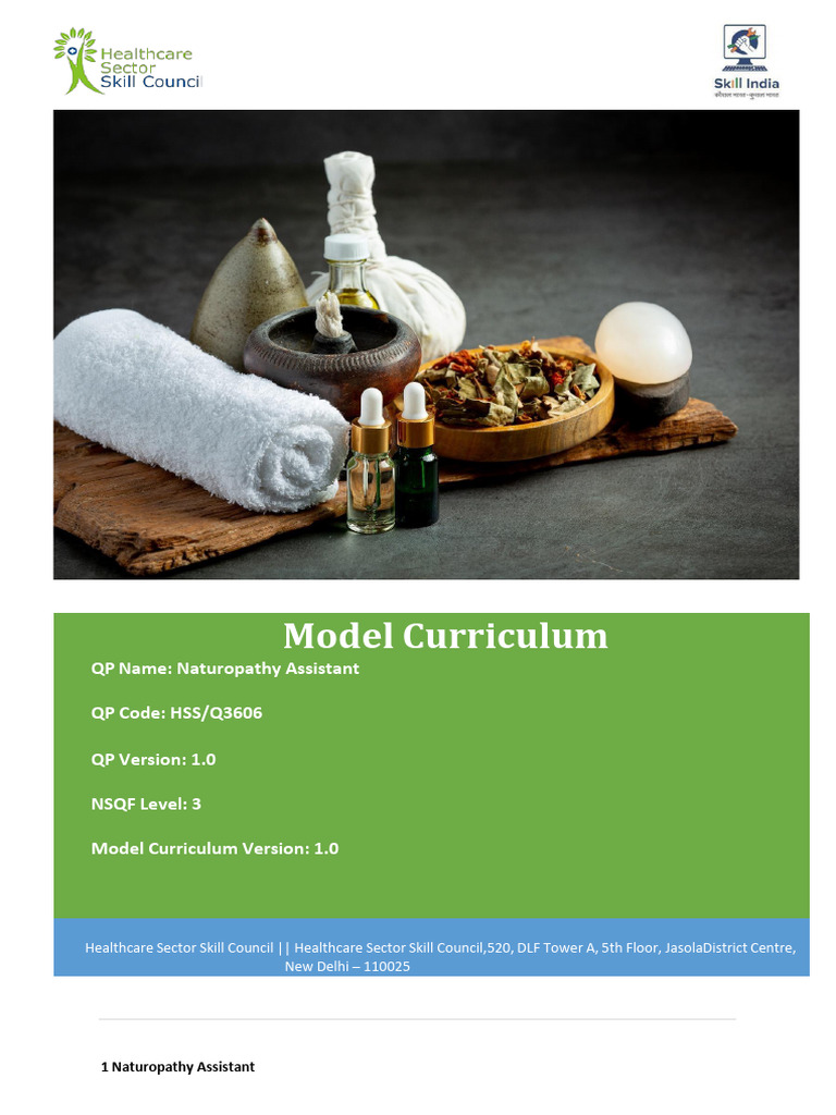 Model Curriculum Naturopathy Assistant PDF | PDF