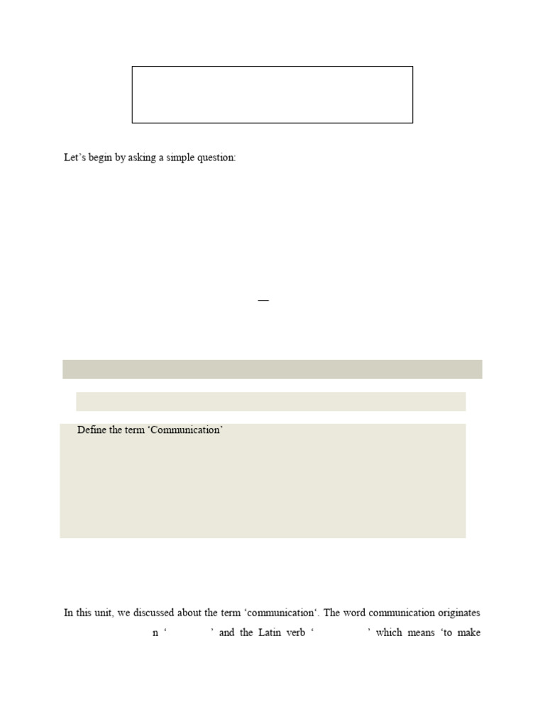 Lecture 1 Introduction To Communication | PDF | Communication | Nonverbal Communication