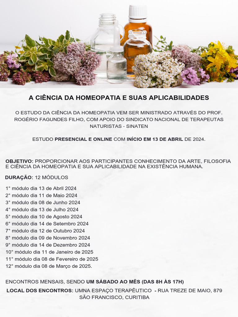 A Ciencia Da Homeopatia e Suas Aplicabilidades | PDF