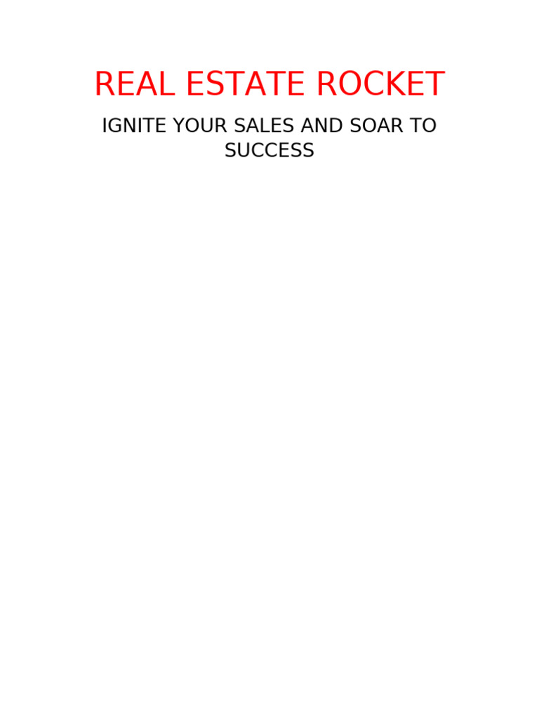 Real Estate Rocket | PDF
