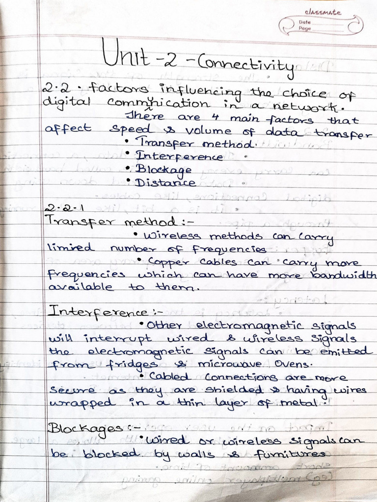Connectivity Notes | PDF