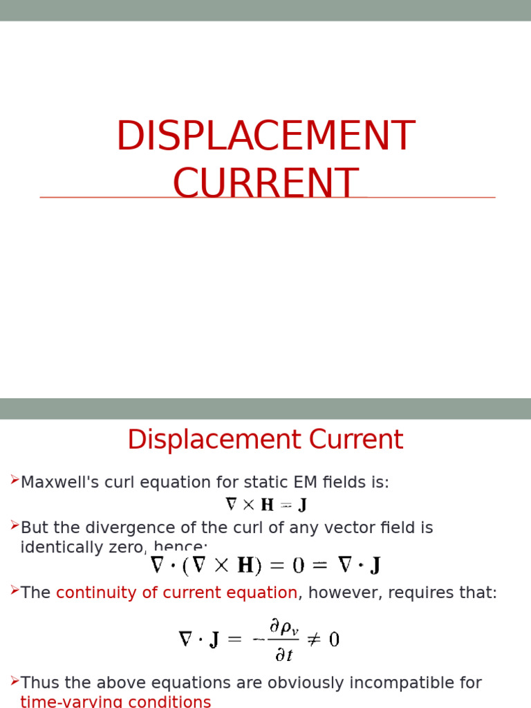 Lecture-31 Displacement Current | PDF | Materials Science ...