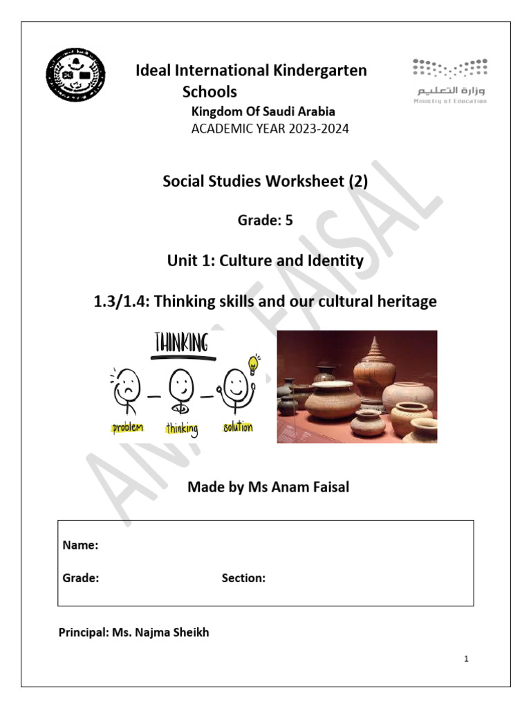 Social_Grade_5_Unit_1.3_and_1.4_-_UnSolved (1) | PDF