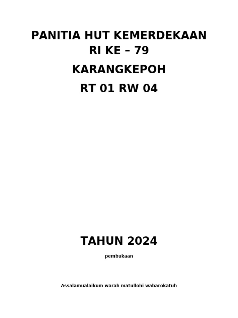 Panitia Hut Kemerdekaan Ri Ke - 054621 | PDF