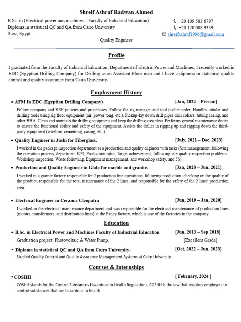 Shreif Ashraf-Resume CV | PDF
