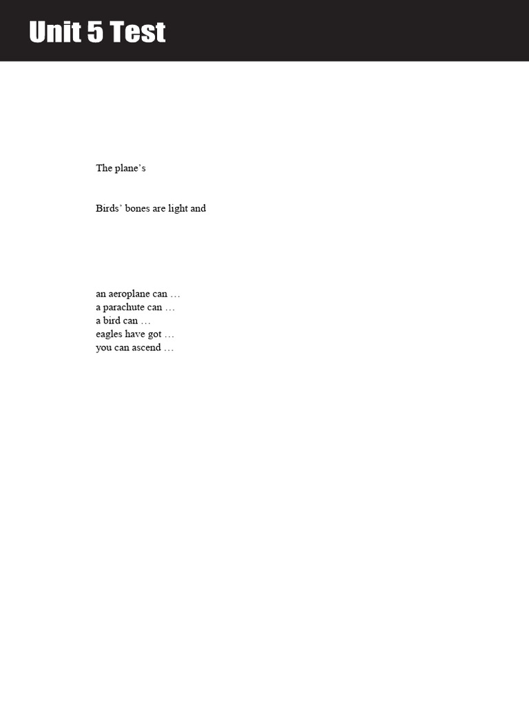 Impact Level 3 Unit 5 Test 0 | PDF | Aviation | Aircraft