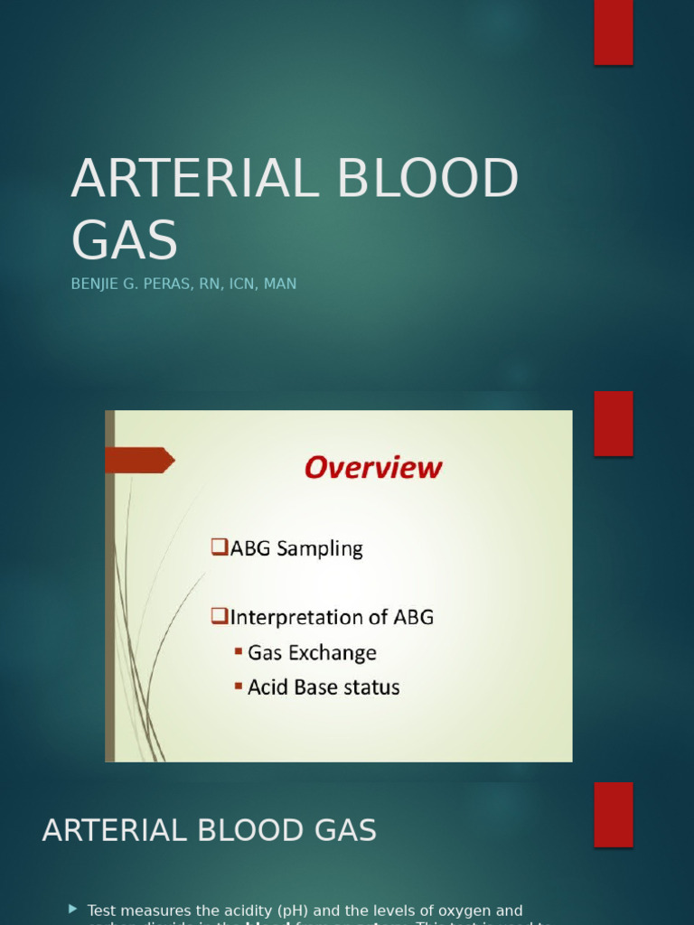 Arterial Blood Gas | PDF