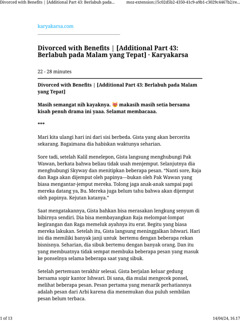 Divorce With Benefit AP43 (SFILE | PDF