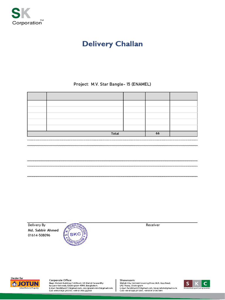 Delivery Challan | PDF