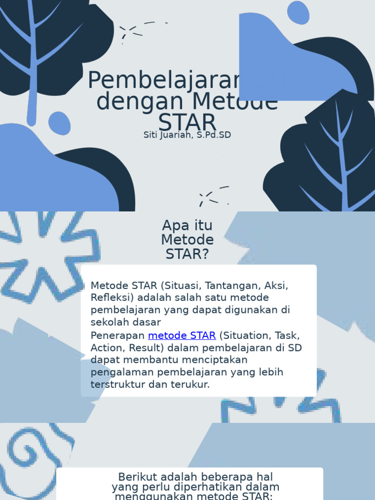 METODE STAR - Siti Juariah | PDF