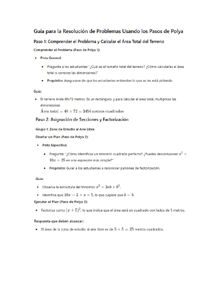Guia para La Solucion Del Problema Jardin | PDF