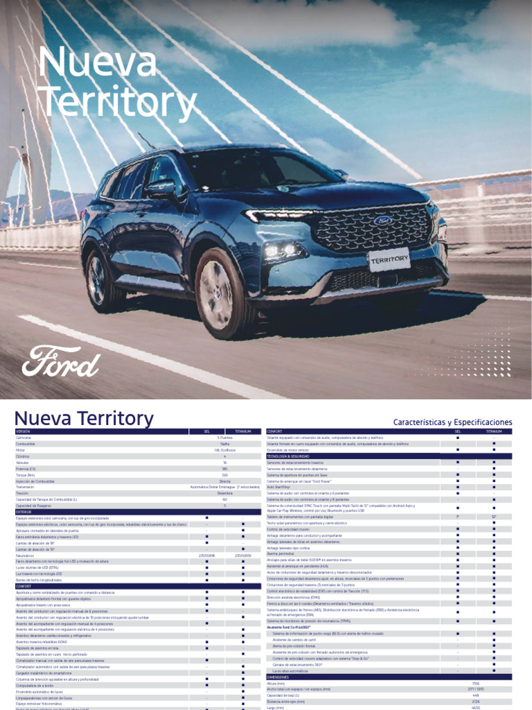 Far Ficha Tecnica Nueva Territory | PDF | Airbag | Sistema de freno antibloqueo