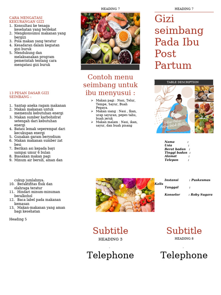 Leaflet Post Partum | PDF