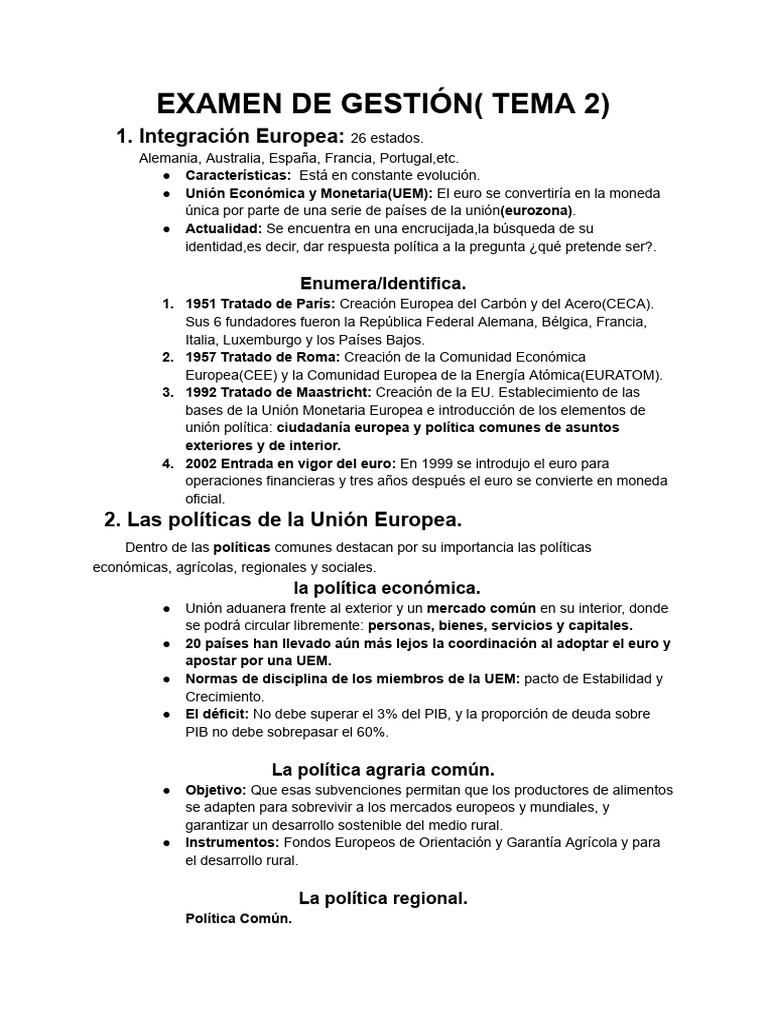 Gestión (Tema 2) | PDF