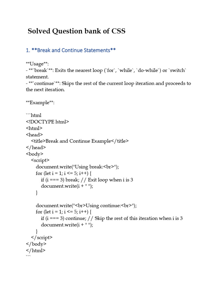 Solved_Question_bank_of_CSS_2[1] | PDF