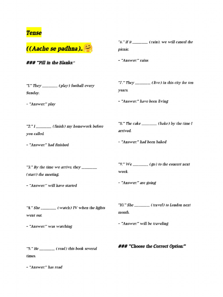 Tense-WPS Office | PDF