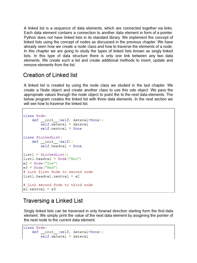 linked list notes.docx | PDF